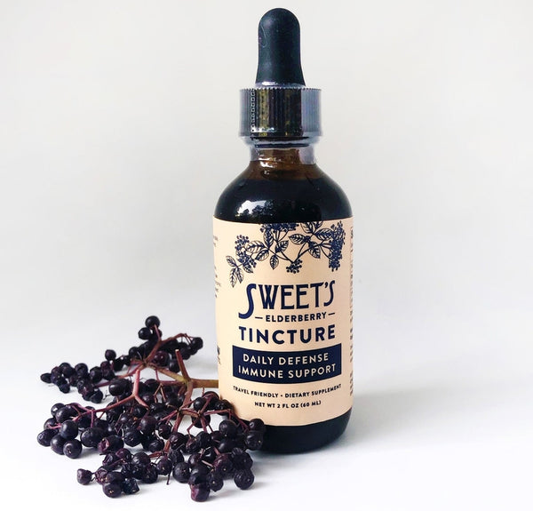 Sweet's Elderberry Tincture Daily Defense Immune Support — 2-ounce Bot ...